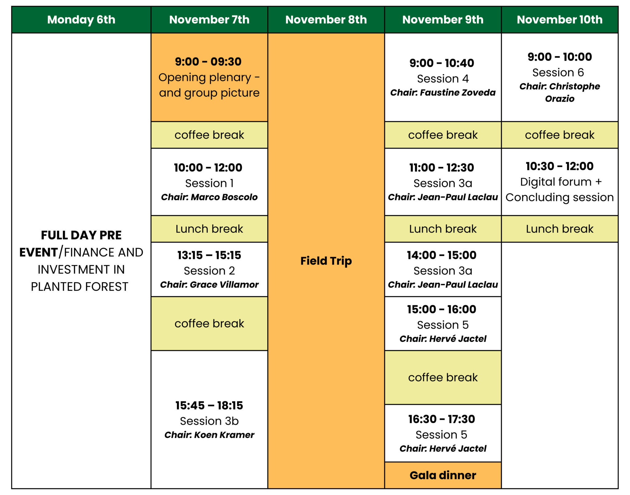 ICPF 2023 – Tentative Agenda - European Institute of Planted Forest - IEFC