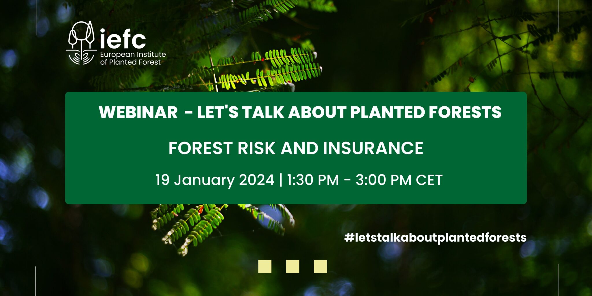 Webinar - Let's Talk About Planted Forests - European Institute of Planted Forest - IEFC